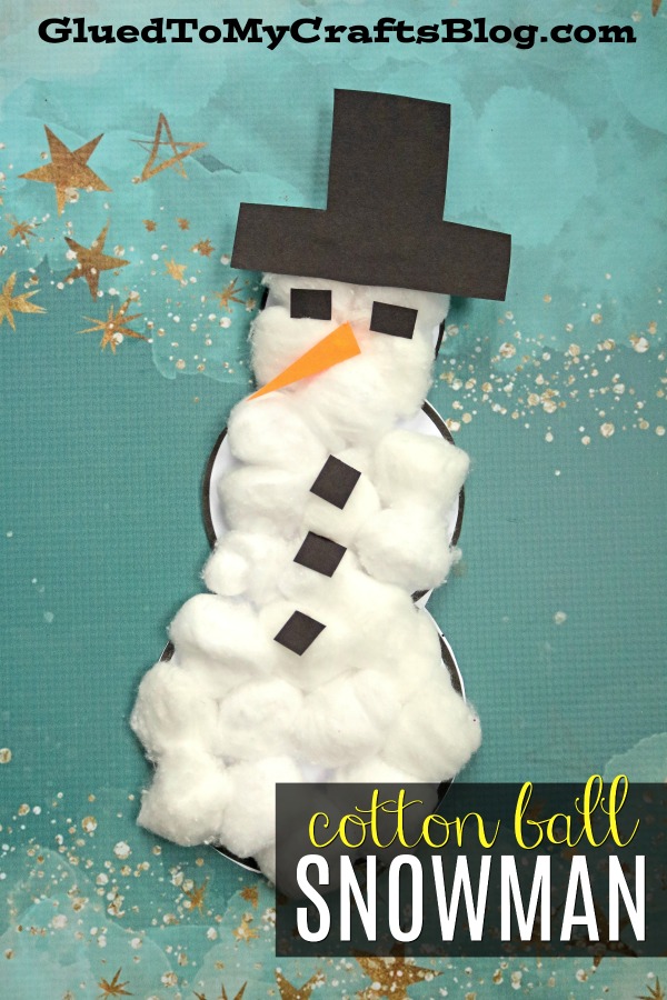 Cotton Ball Snowman Craft Idea