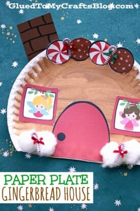 Paper Plate Gingerbread House