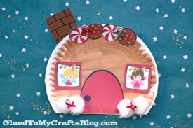 Paper Plate Gingerbread House Craft Idea