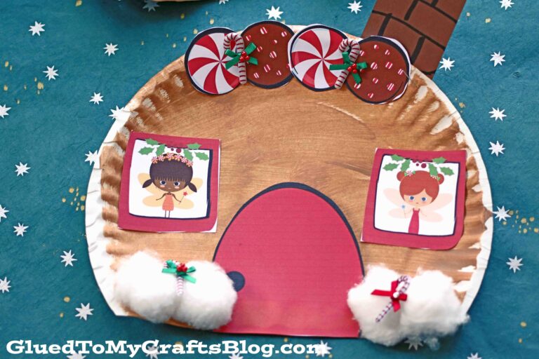 Paper Plate Gingerbread House Craft Idea