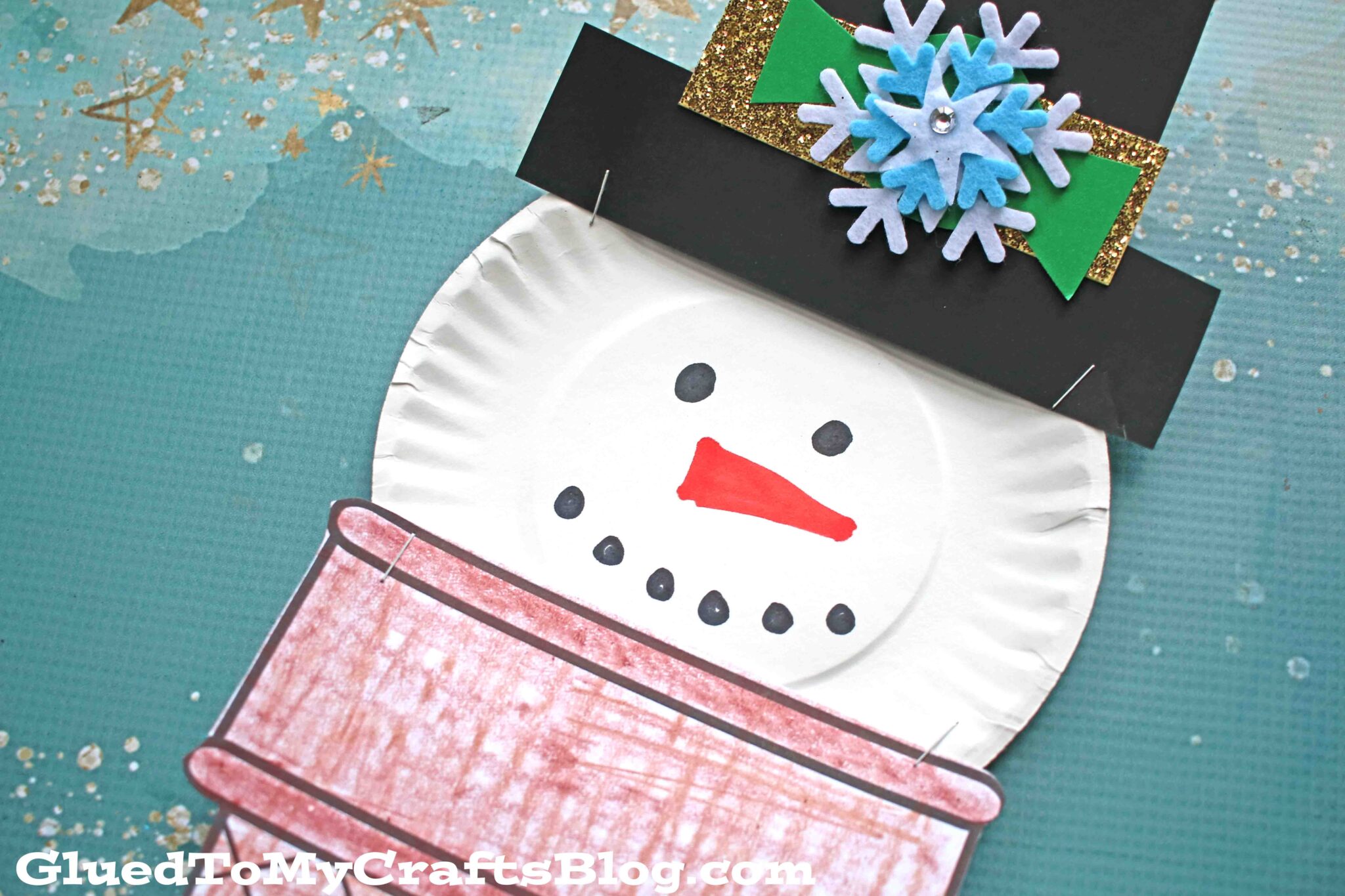 Paper Plate Ice Cream Cone Snowman Craft Idea