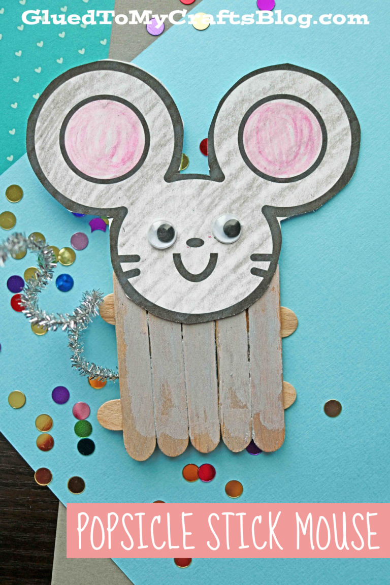 Popsicle Stick Mouse Craft Idea For Kids