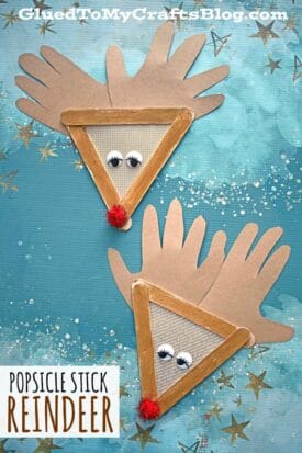 Popsicle Stick Reindeer Craft Idea For Christmas