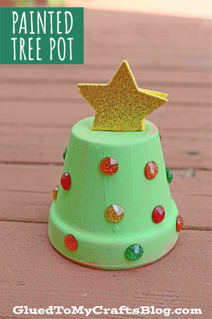 Painted Terra Cotta Pot Christmas Decor