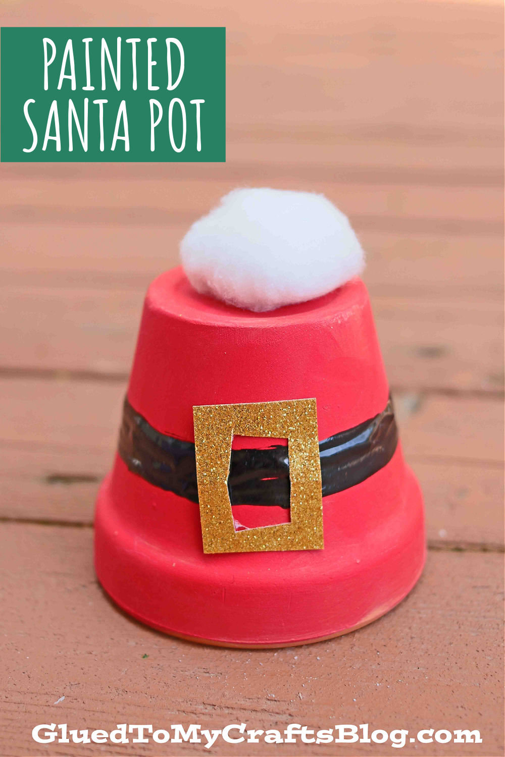 Painted Terra Cotta Pot Christmas Decor