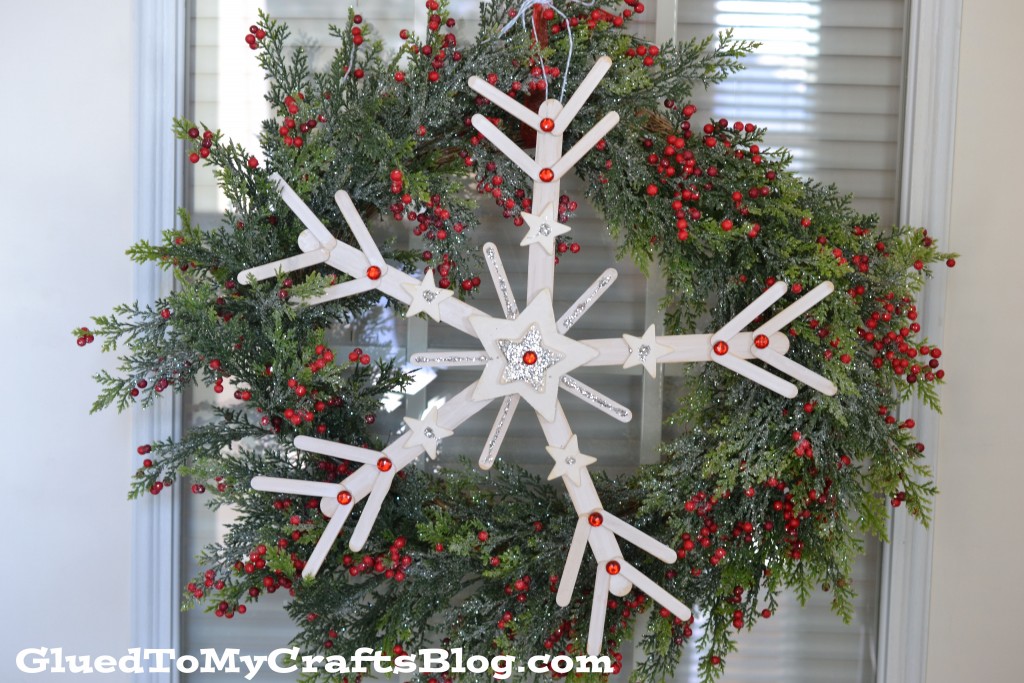 Popsicle Stick Snowflake Wreath