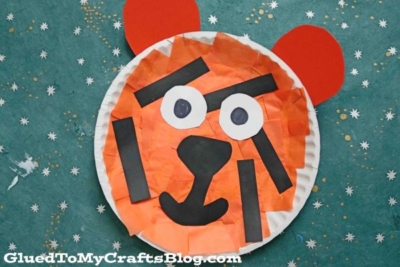 Paper Plate Tiger Craft Idea For Kids