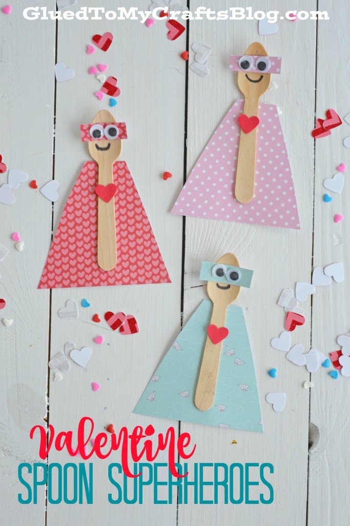 Wooden Spoon Valentine Superhero
