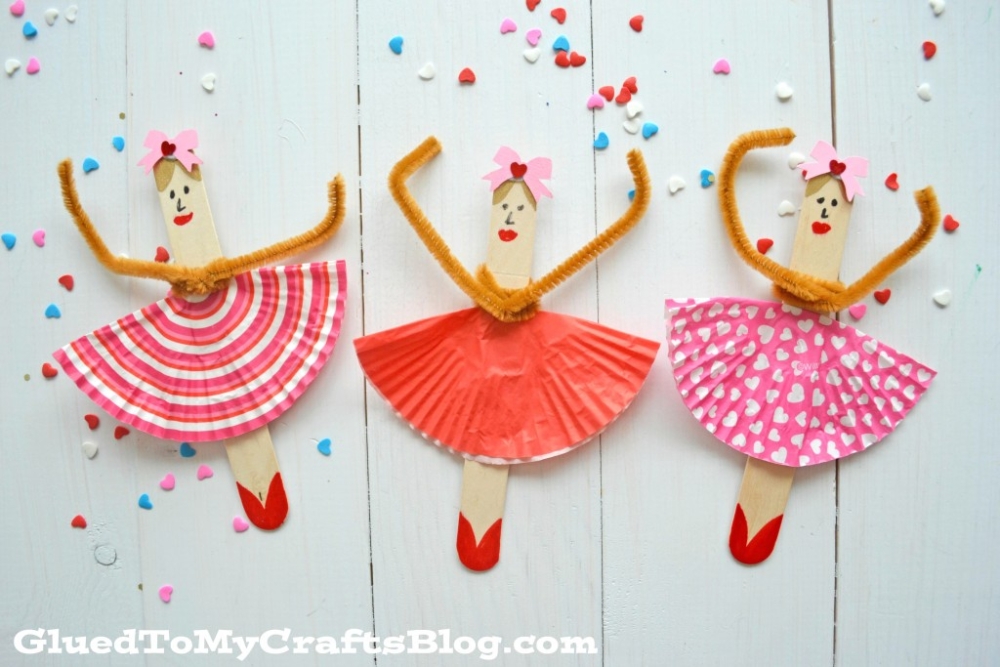 Popsicle Stick Ballerina Craft Idea For Kids