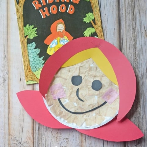 Paper Plate Little Red Riding Hood Craft