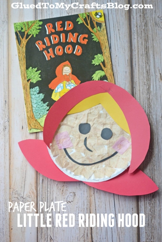 Paper Plate Little Red Riding Hood Craft