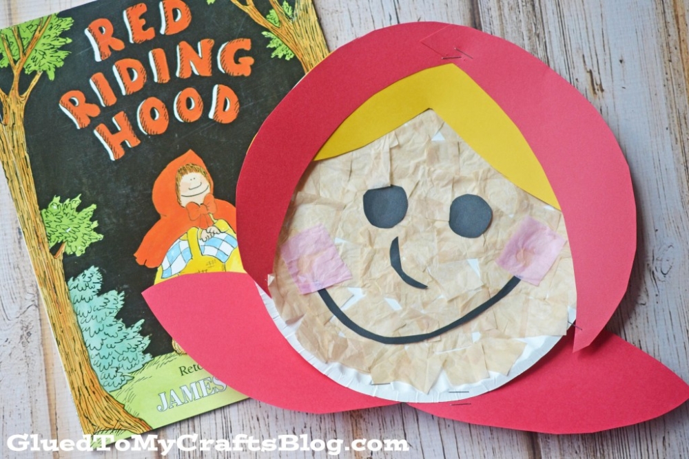 Paper Plate Little Red Riding Hood Craft