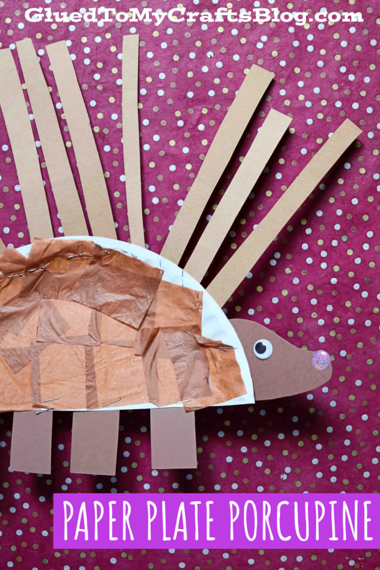 Paper Plate Porcupine Craft Idea For Kids