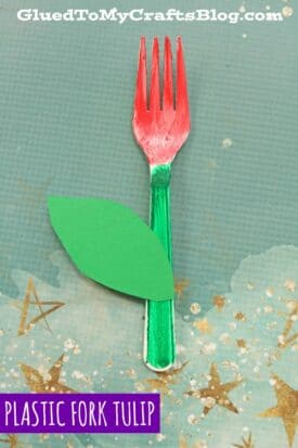 Plastic Fork Spring Flower Craft Idea