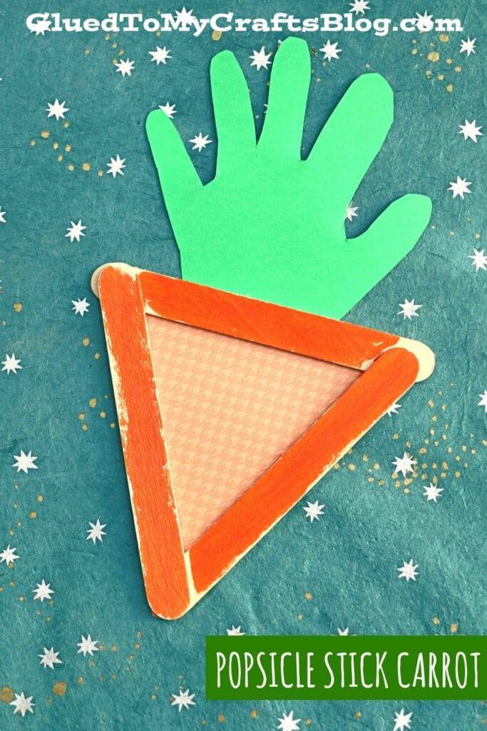 Popsicle Stick Handprint Carrots