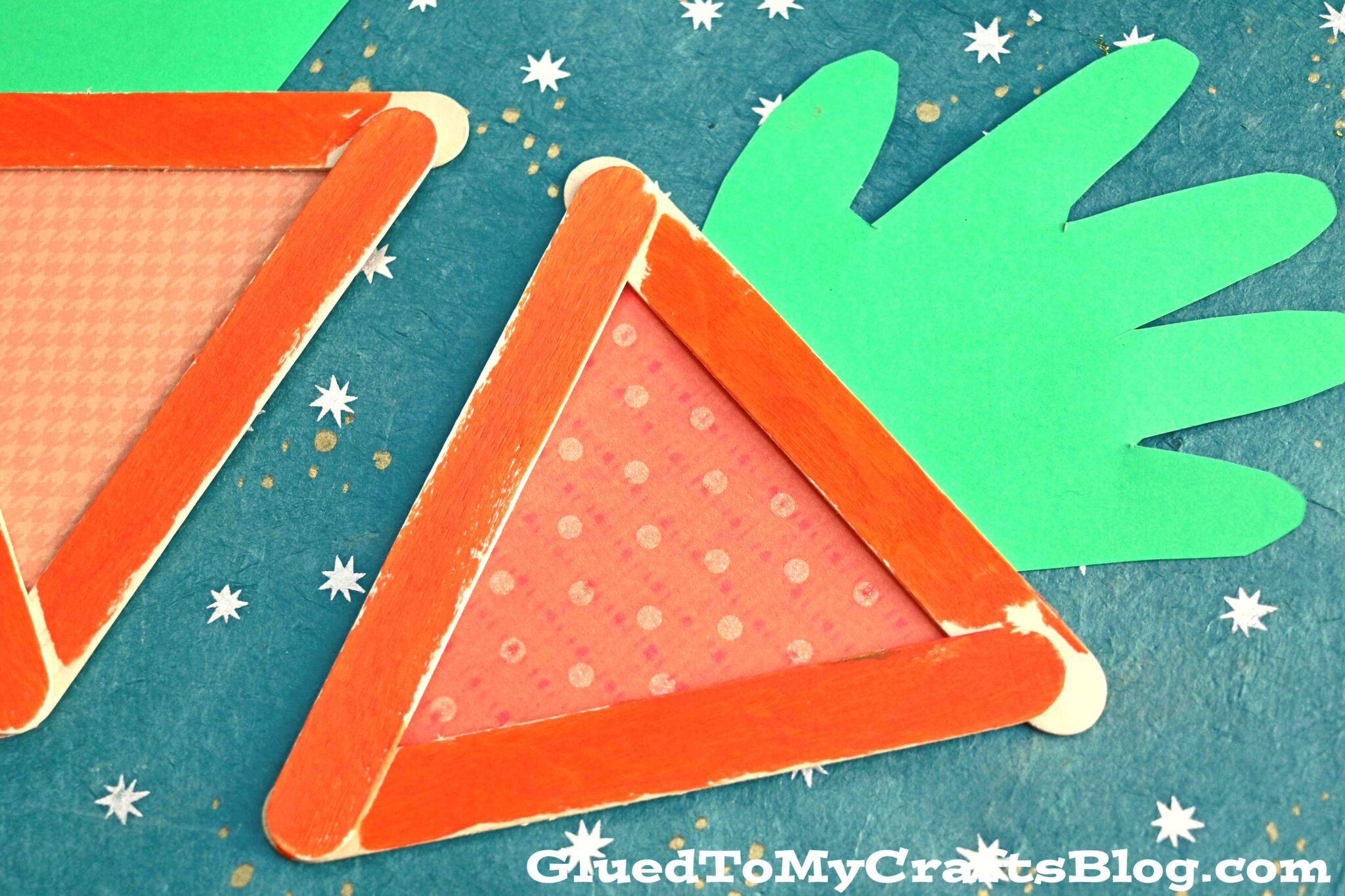 Popsicle Stick Handprint Carrot Craft Idea