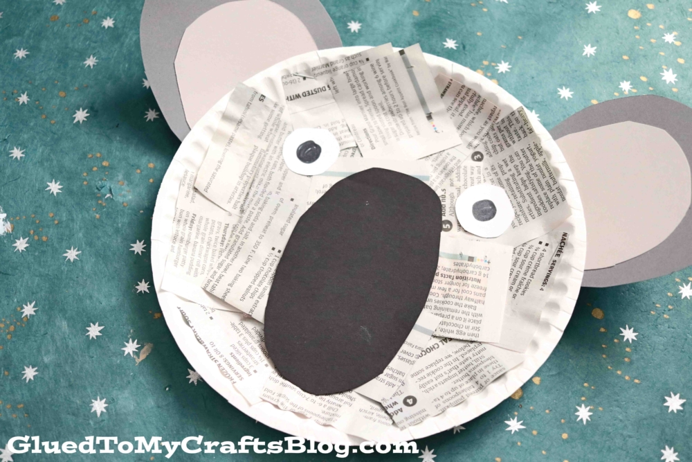 Paper Plate & Recycled Newspaper Koala