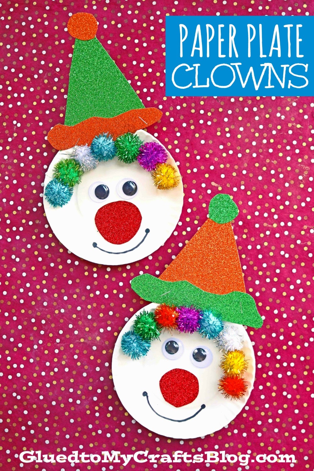 Pom Pom & Paper Plate Clown Craft
