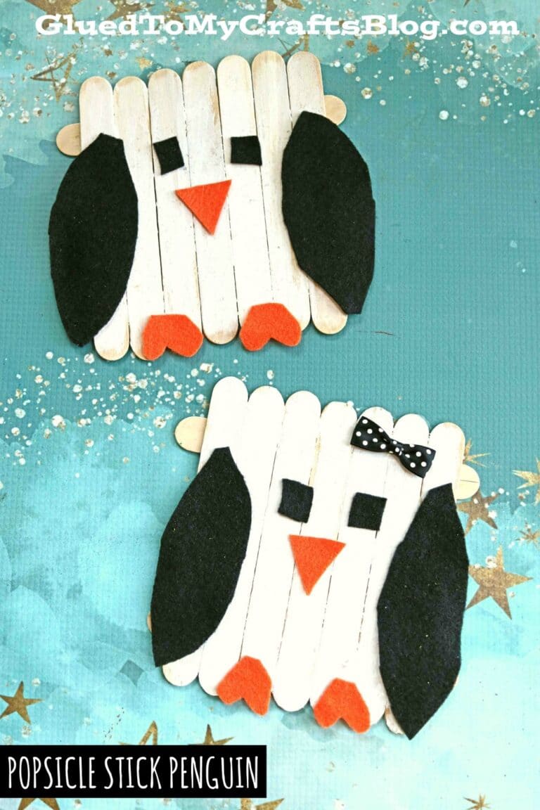 Popsicle Stick Penguin Craft Idea For Winter