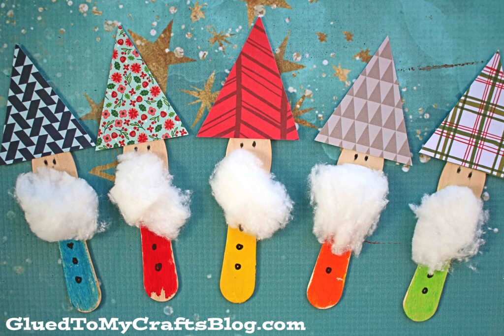 Scoop Stick Garden Gnome Puppet Craft Idea