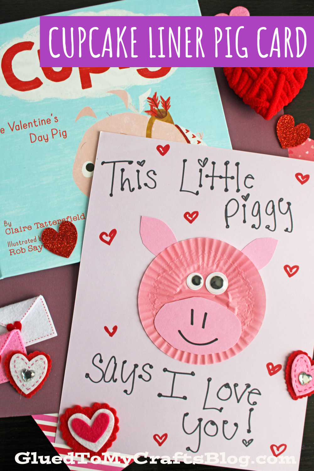 Cupcake Liner Pig Card Craft Idea For Kids