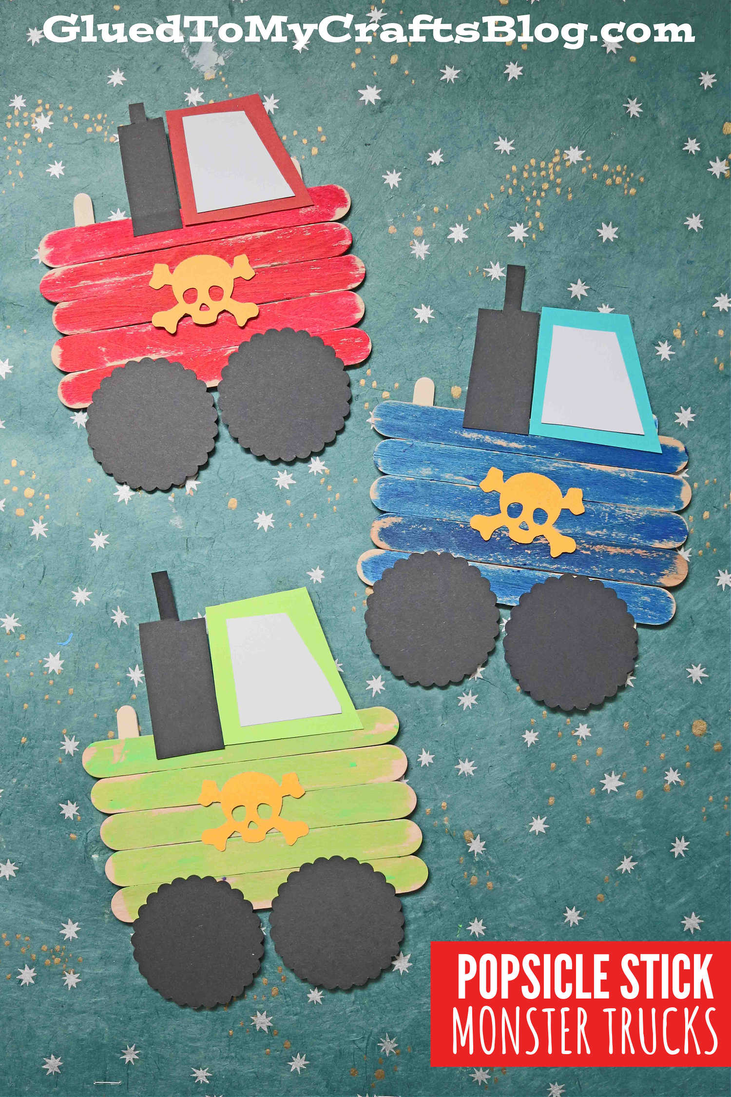Popsicle Stick Monster Truck Craft