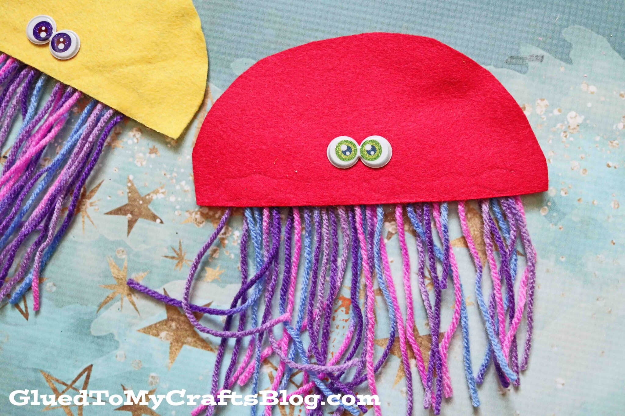 Felt & Yarn Jellyfish Craft Idea For Kids