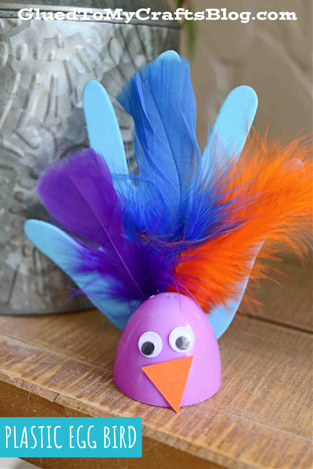Plastic Easter Egg Bird Craft Idea