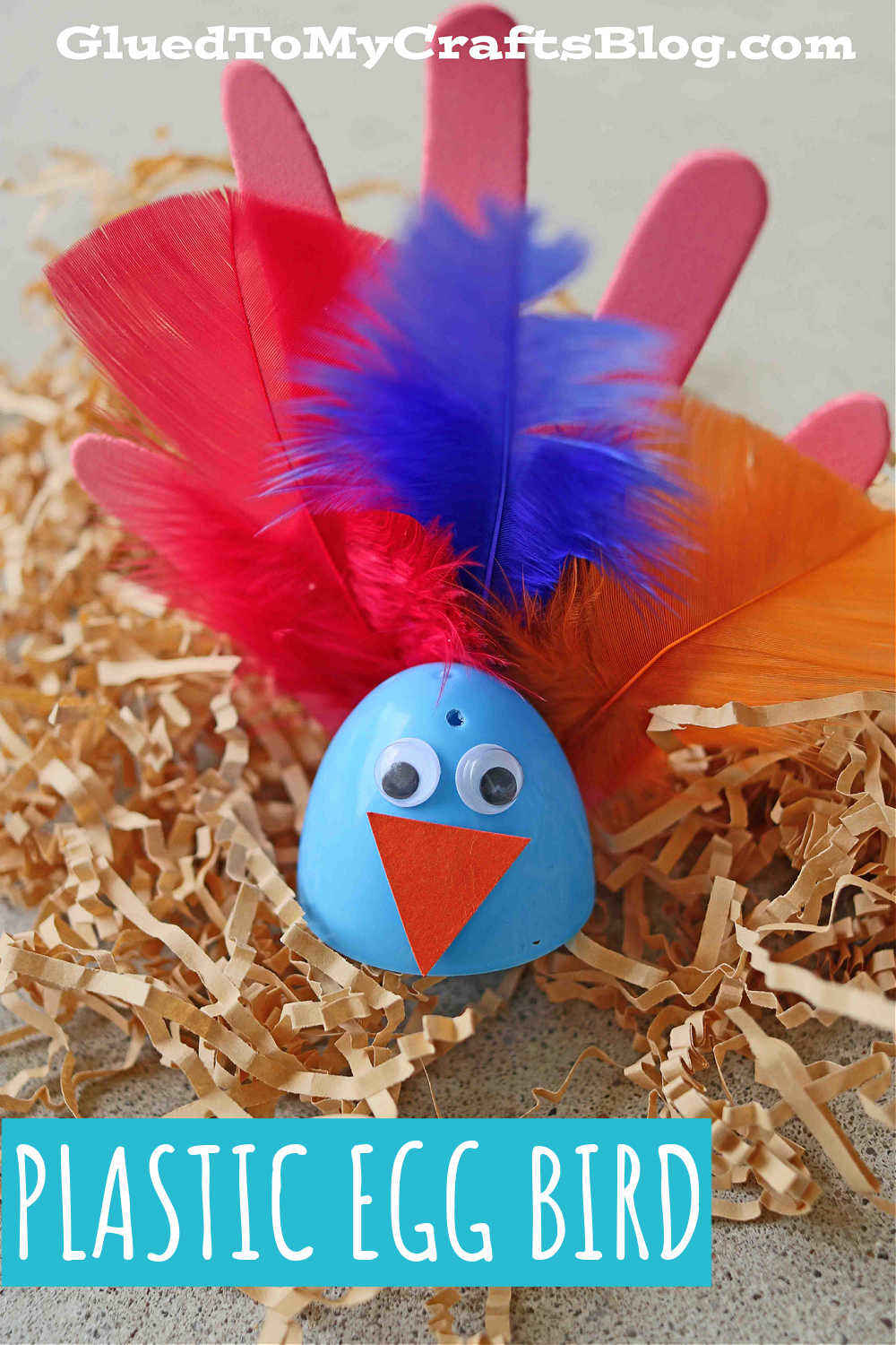 Plastic Easter Egg Bird Craft Idea