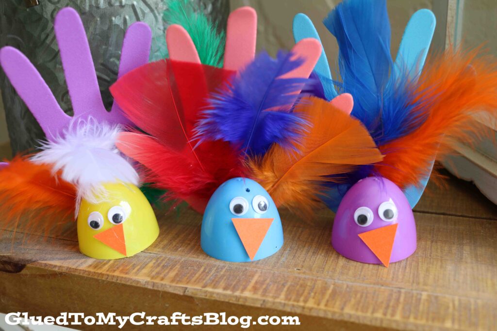 Recycled Plastic Easter Egg Birds