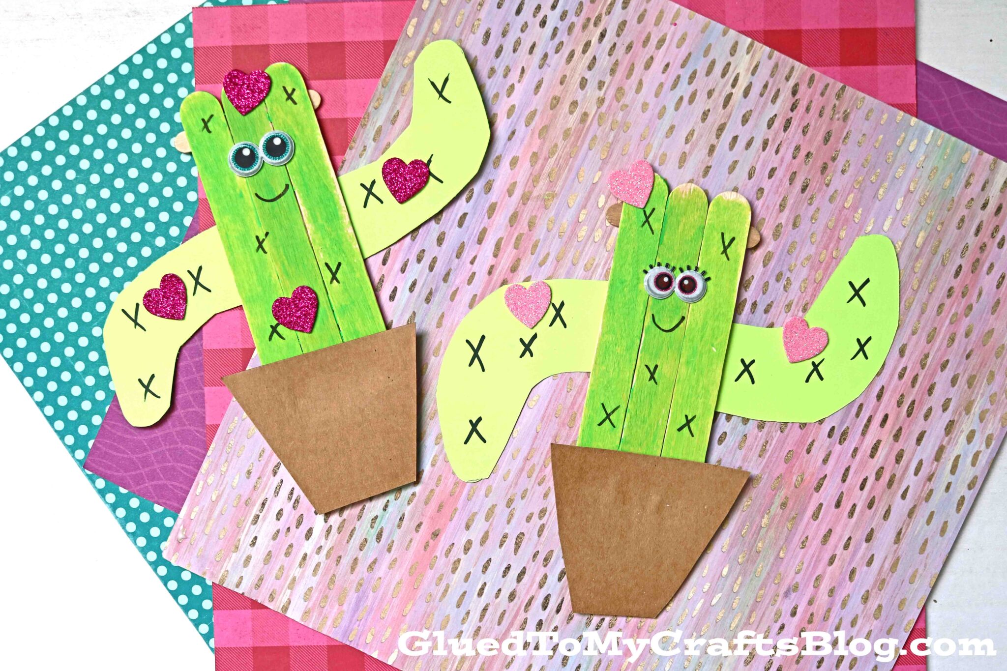 Popsicle Stick Cactus Plant Craft