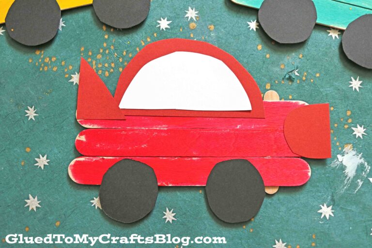 Popsicle Stick Car Craft Idea For Kids