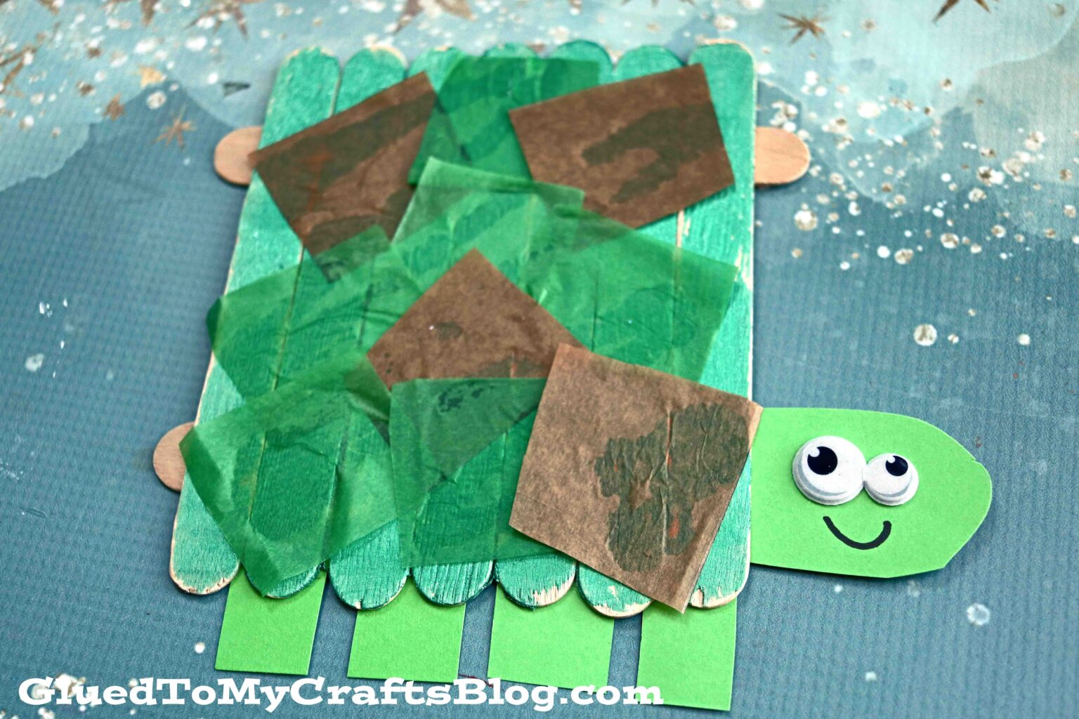 Popsicle Stick Turtle Craft Idea for Kids
