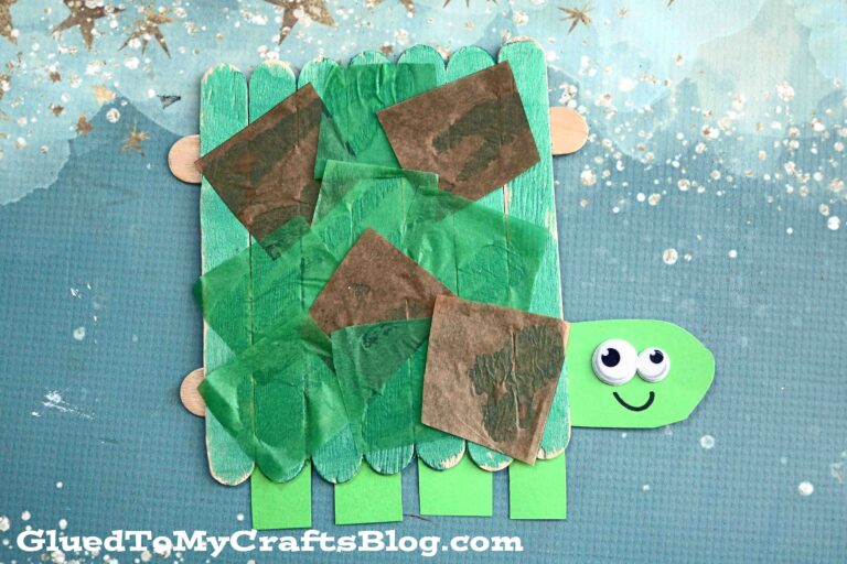 Popsicle Stick Turtle Craft Idea for Kids