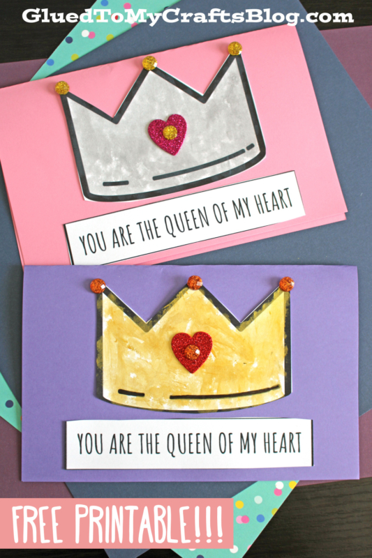 Queen Of My Heart Card For Kids