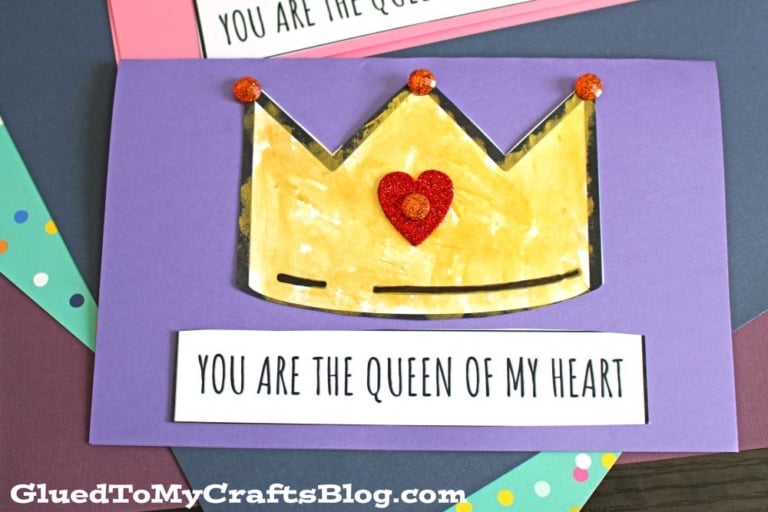 Queen Of My Heart Card For Kids