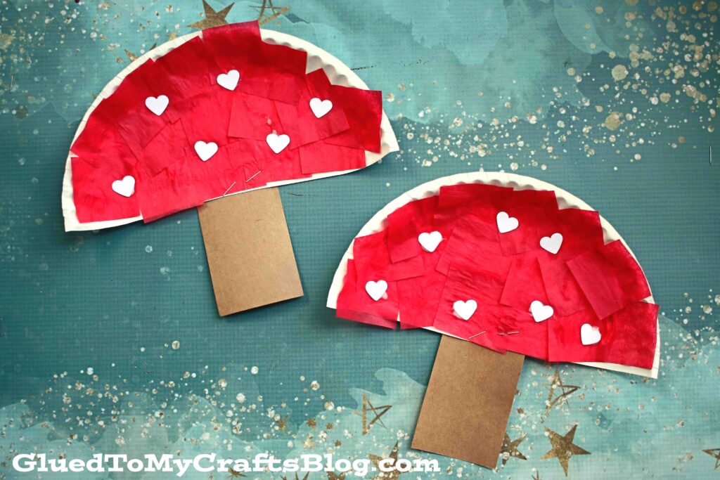 Paper Plate Mushrooms