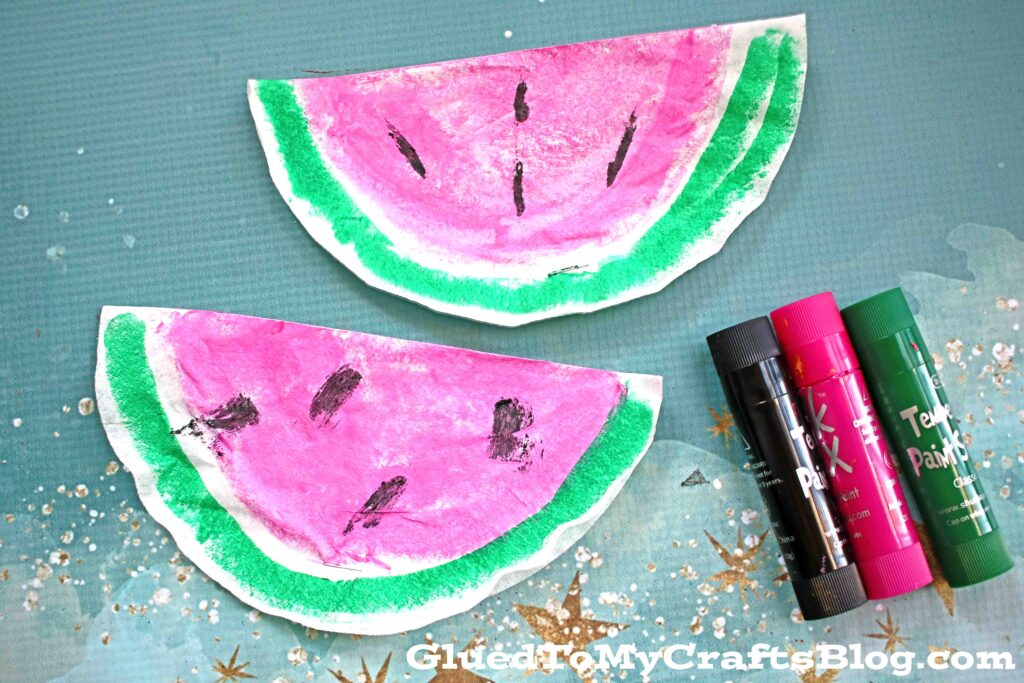 Coffee Filter Watermelon Craft Idea