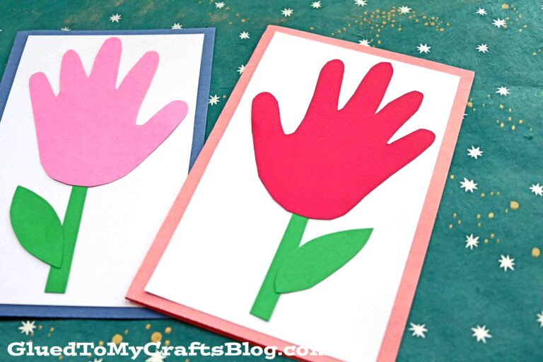 Handprint Flower Card Craft Idea For Kids
