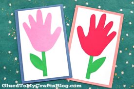 Handprint Flower Card Craft Idea For Kids