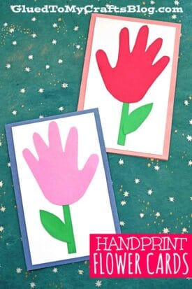 Handprint Flower Card Craft Idea For Kids