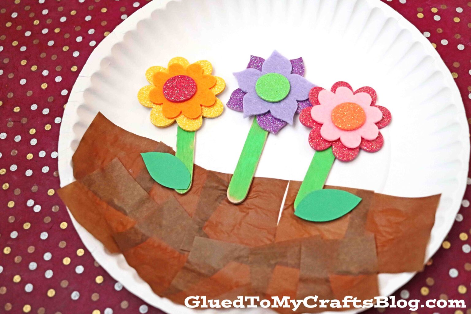 Paper Plate Spring Scene Craft Idea For Kids