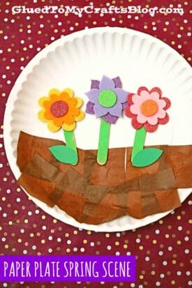 Paper Plate Spring Scene Craft Idea For Kids