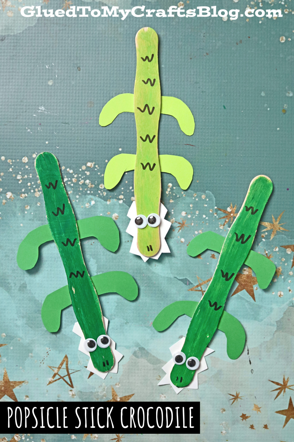 Popsicle Stick Crocodile Craft Idea