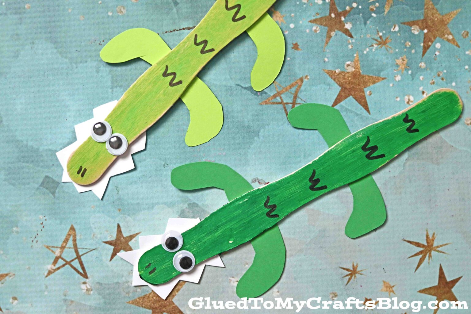 Popsicle Stick Crocodile Craft Idea