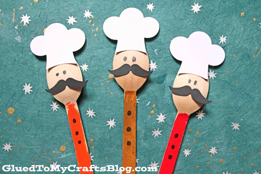 Wooden Spoon Chef Puppets