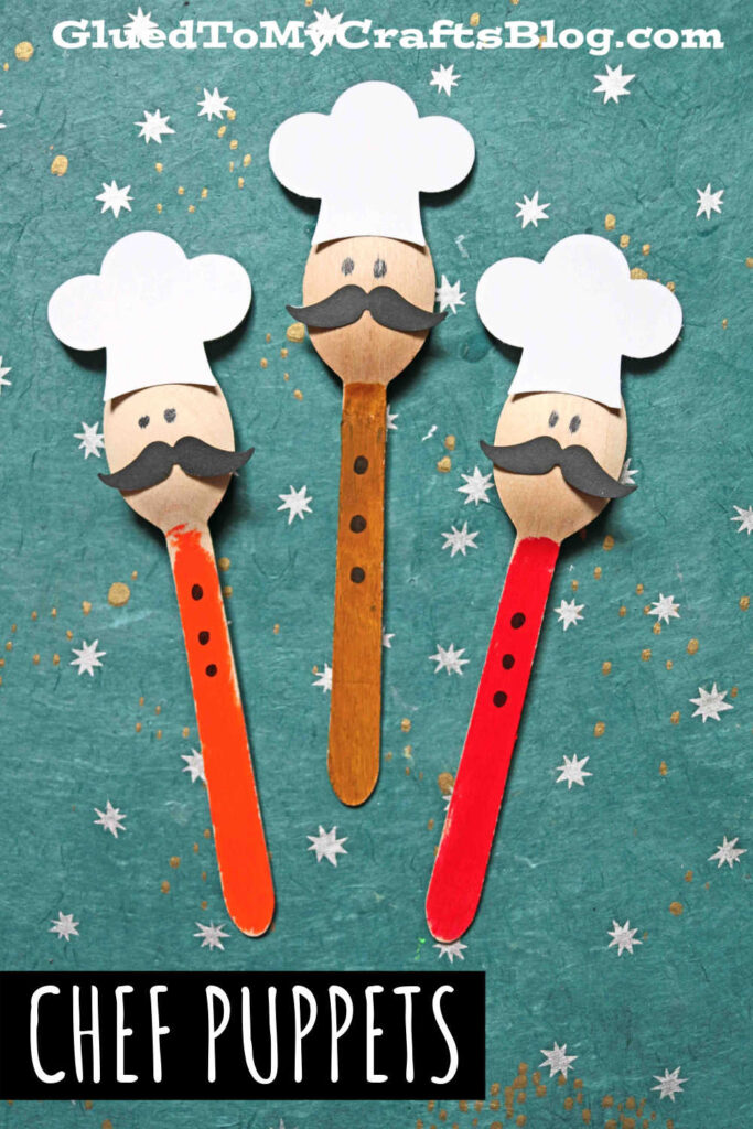 Wooden Spoon Chef Puppets