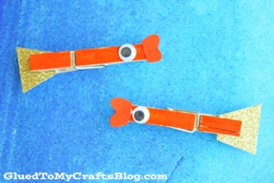 Wood Clothespin Goldfish Craft