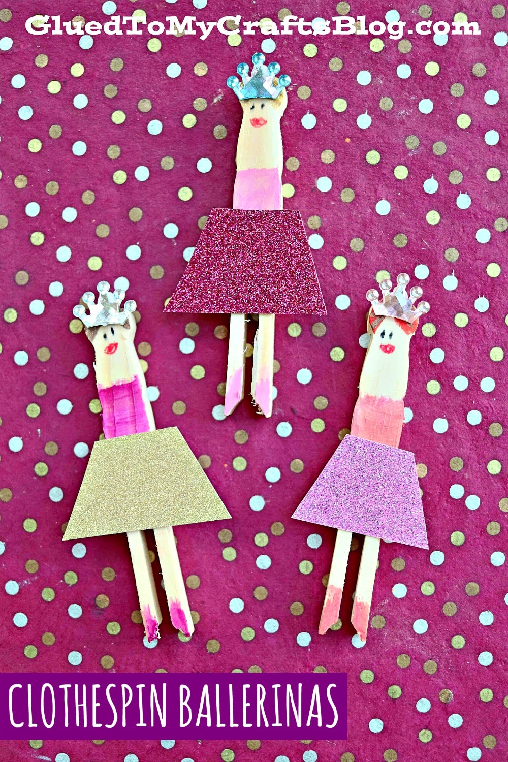 Clothespin Ballerina Craft Idea For Kids