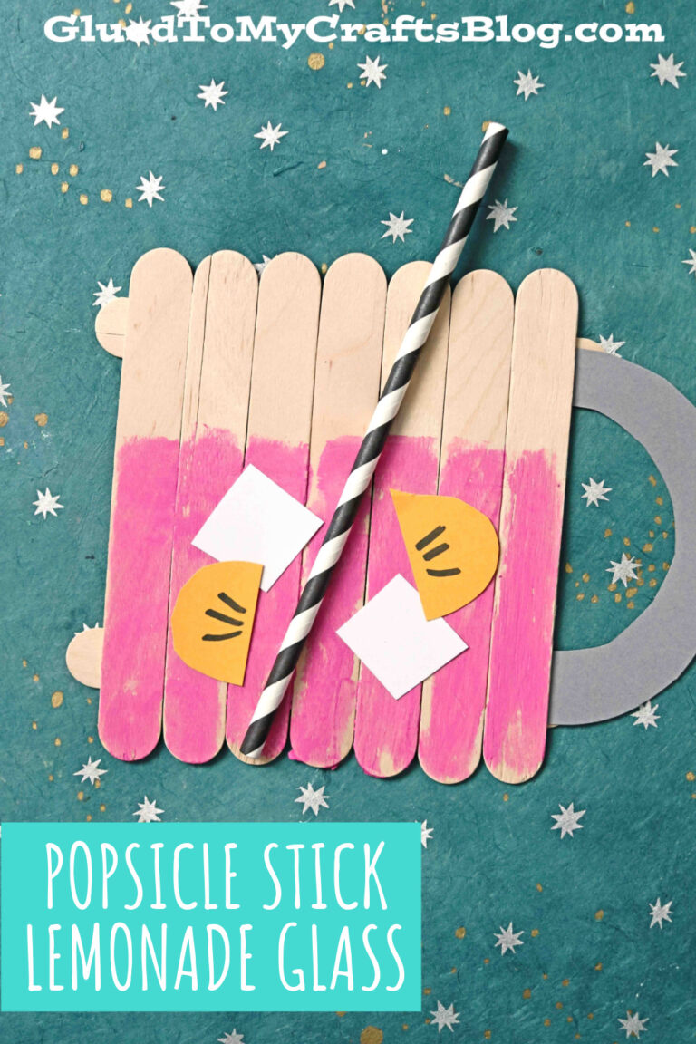 Popsicle Stick Pink Lemonade Craft For Kids